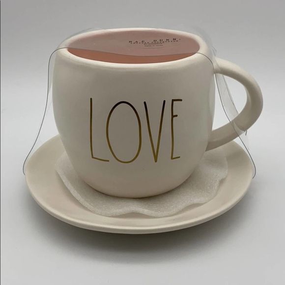 Rae Dunn | Dining | Rae Dunn Love Teacup And Saucer | Poshmark